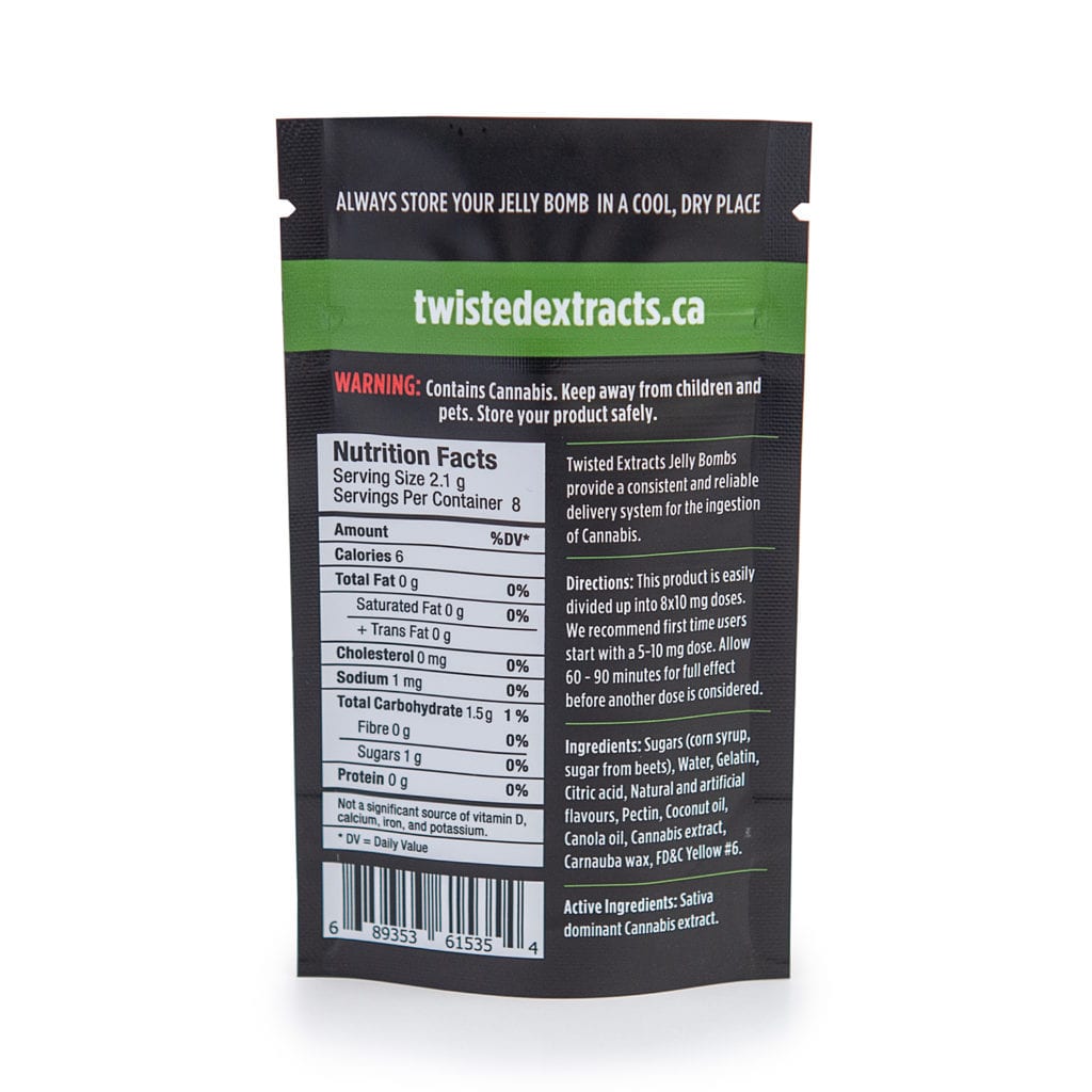 Twisted Extracts Mango Jelly Bomb (80mg THC) - Buy Weed Online