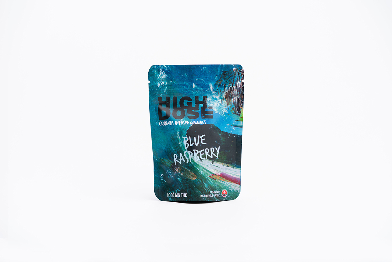 High Dose Blue Raspberry (1000 MG THC) - Buy Strong Weed Gummies
