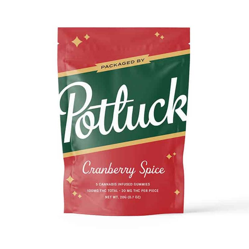 Potluck Gummies: Cranberry Spice 100 MG THC - Buy Edible THC Online