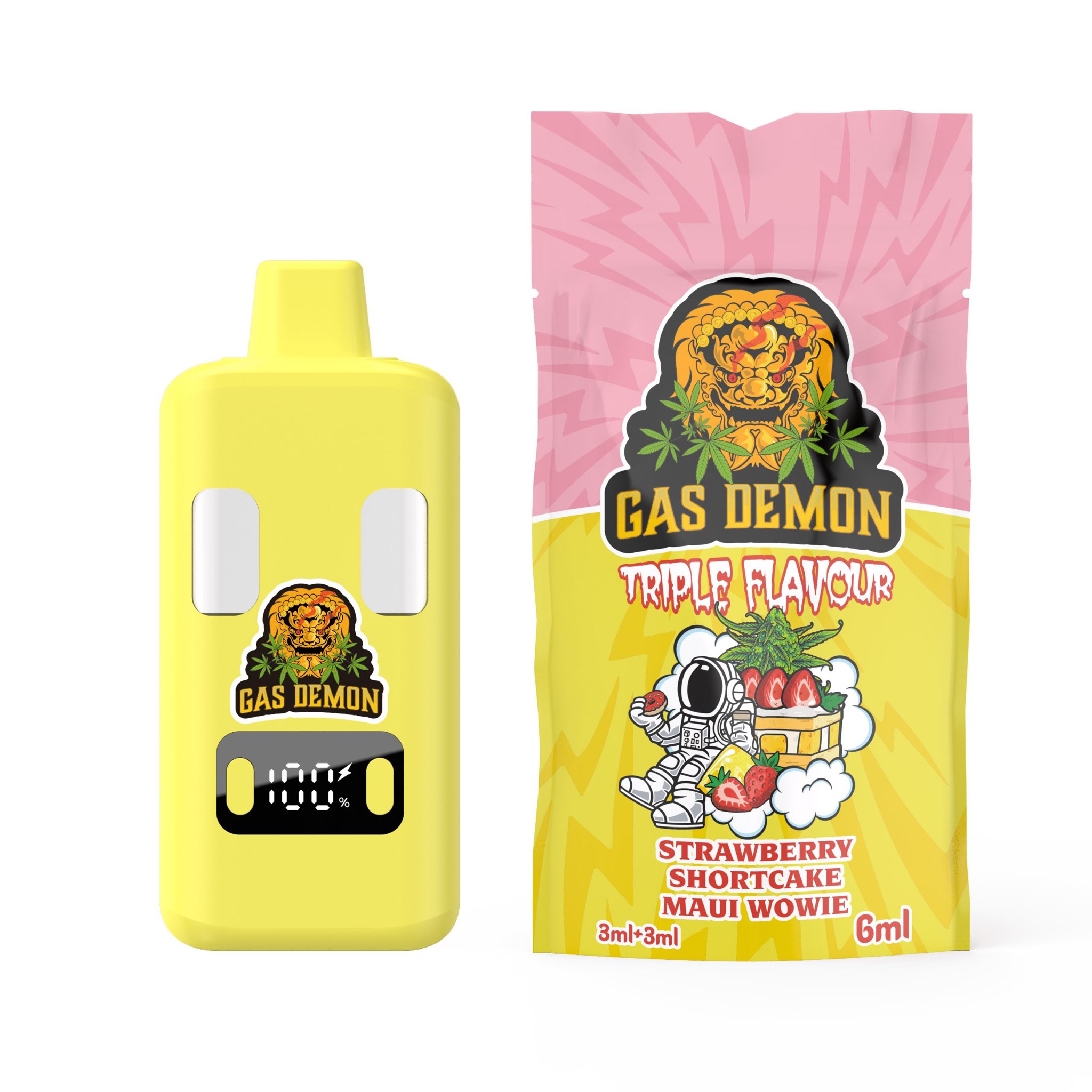 Gas Demon Dual Flavoured THC Vapes - Buy THC Vapes - CannabudPost